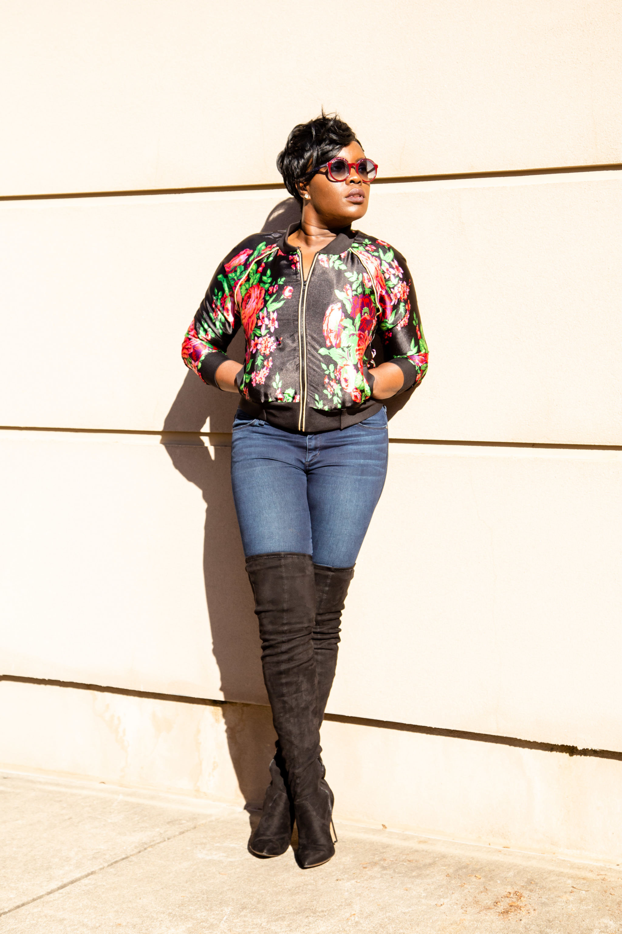 It’s a DIY: Floral Bomber Jacket - Yes I Made My Dress